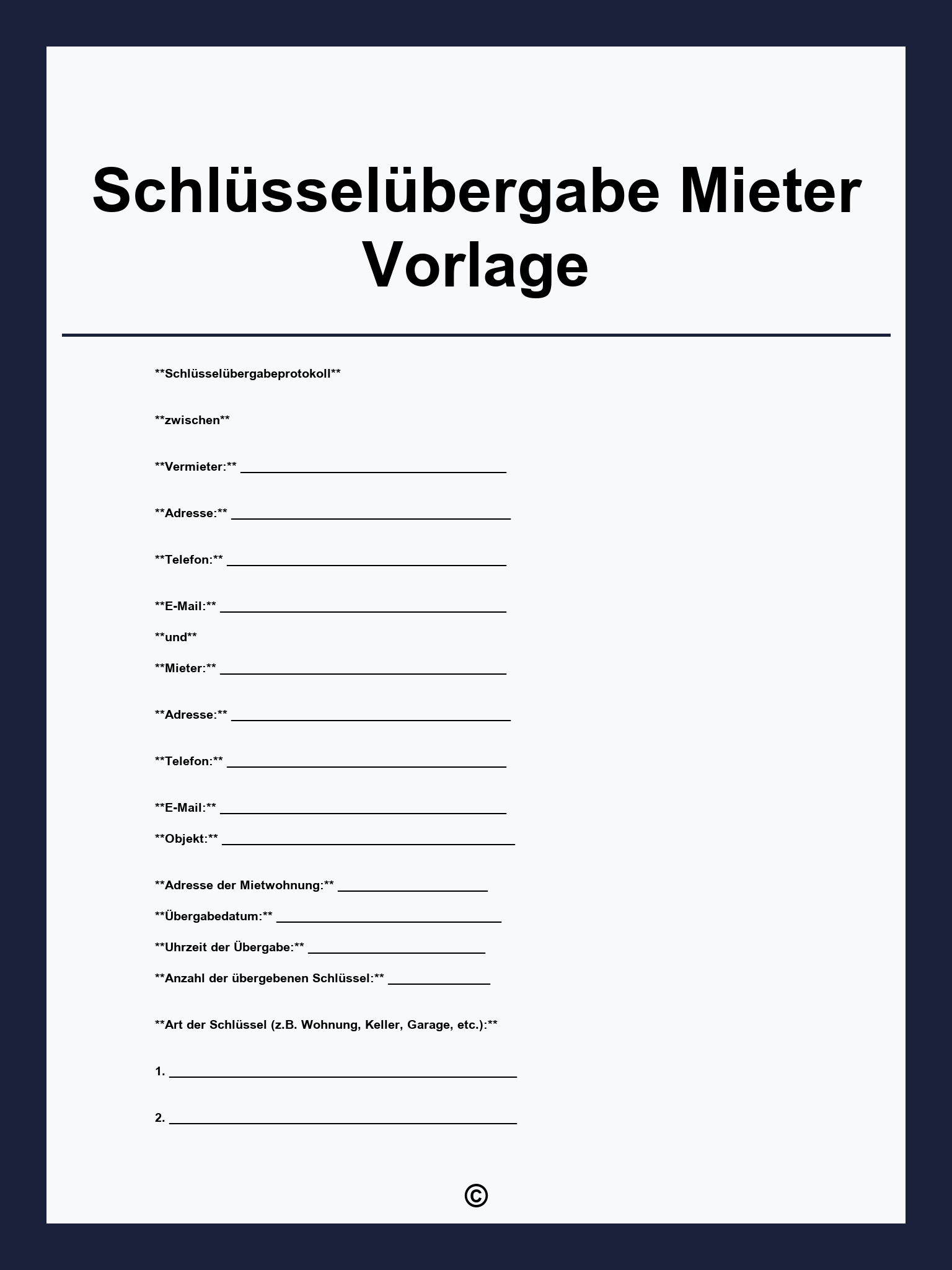 Schlusselubergabe Nach Mietende